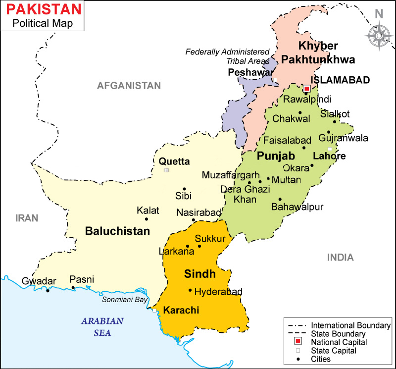 pakistan-political-map – National Baptist Church of Pakistan